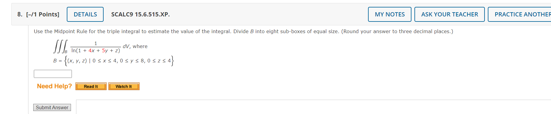 Solved /1 Points] SCALC9 15.6.515.XP. Use the Midpoint | Chegg.com