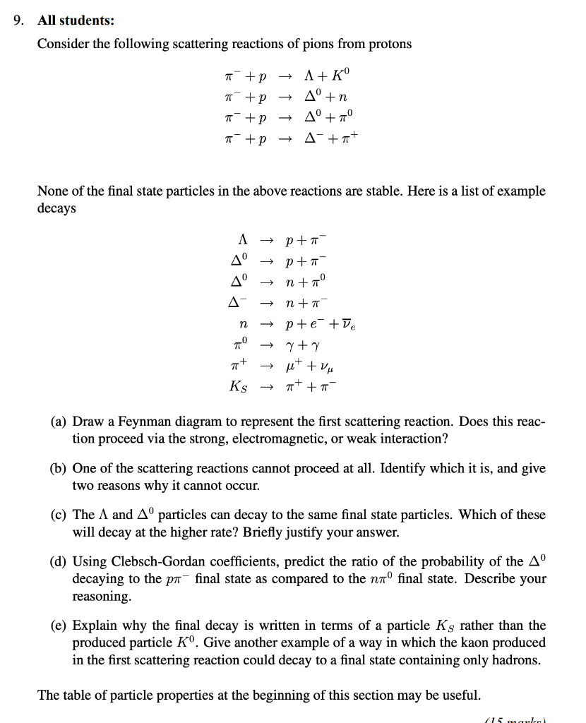 9. All students: Consider the following scattering | Chegg.com