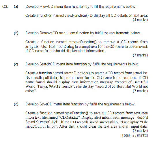 Java Language CD.java import java.text.*; public | Chegg.com