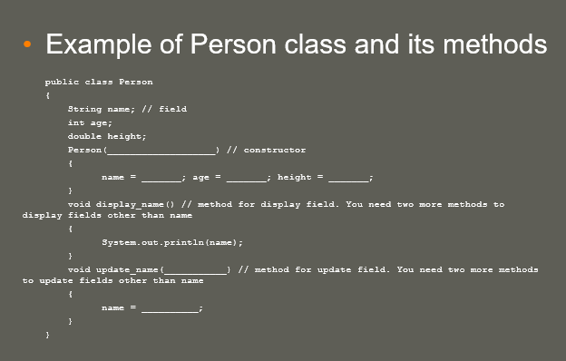Solved Lab8-1 Make a program to display the Person object's | Chegg.com