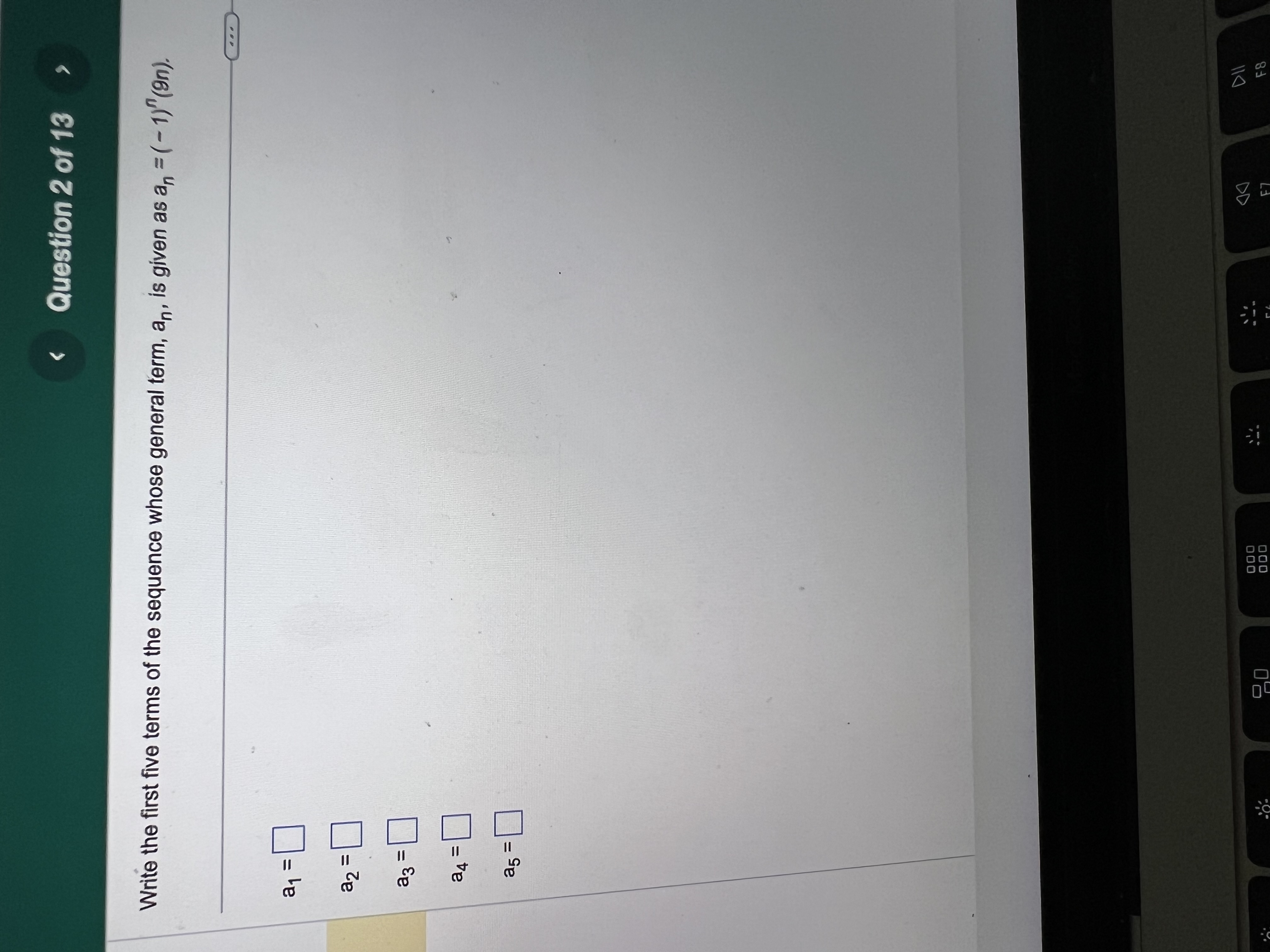 Solved Write The First Five Terms Of The Sequence Whose 6779