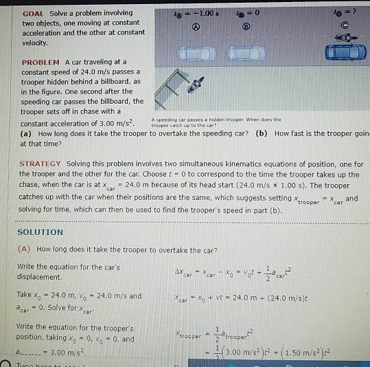 Solved GOAL Solve a problem involving two objects, one | Chegg.com