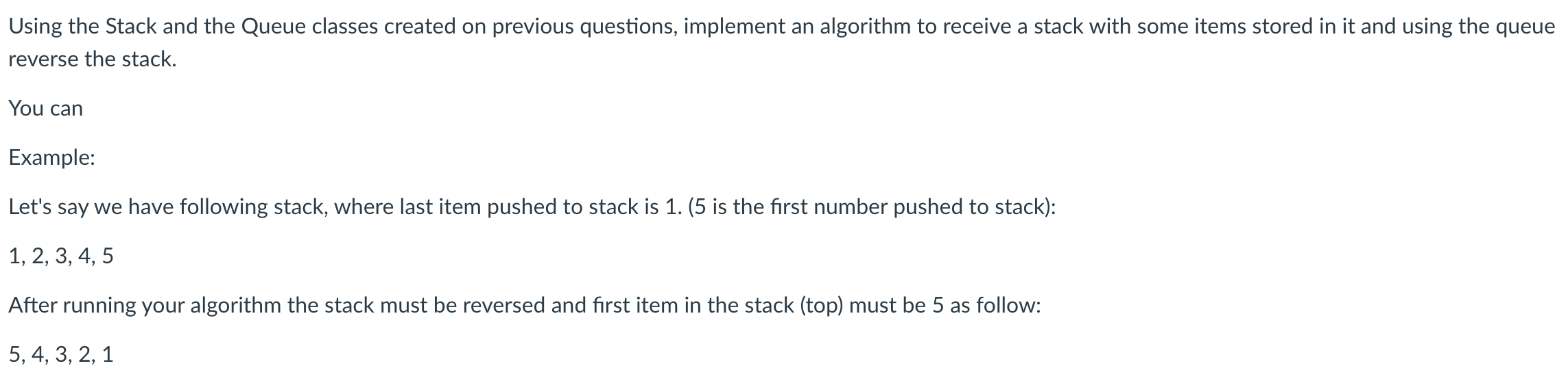Solved Create a stack class to store integers and implement | Chegg.com