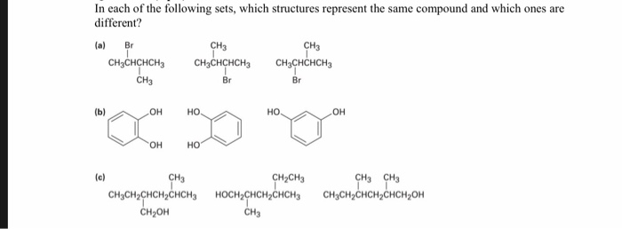 Solved In each of the following sets, which structures | Chegg.com
