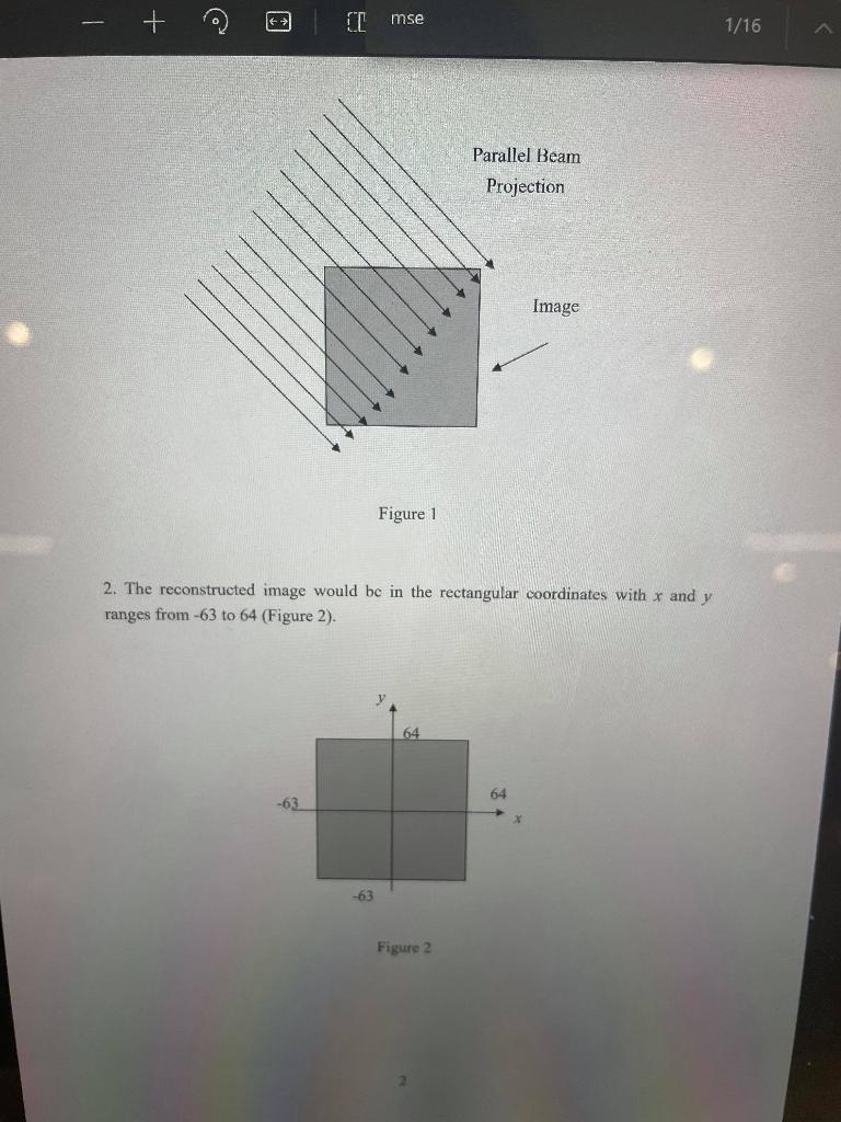 Solved the Image Using based on the given sinogram data, | Chegg.com