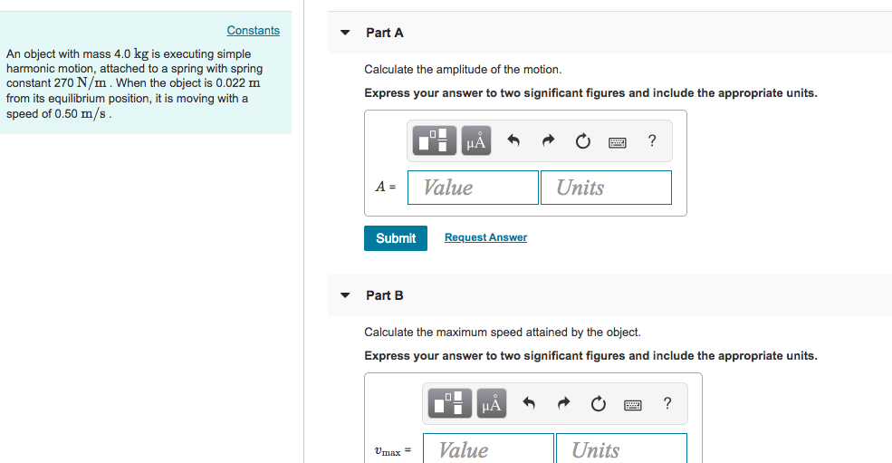 Solved Constants An object with mass 4.0 kg is executing | Chegg.com