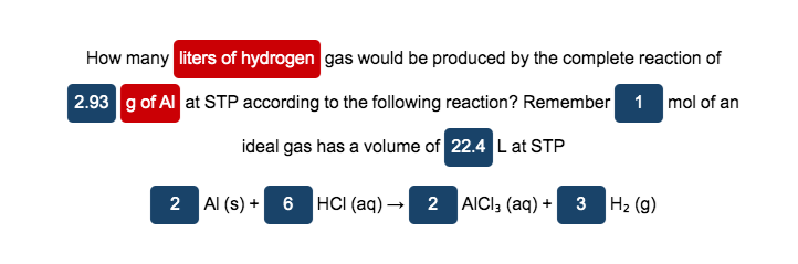 Solved How many liters of hydrogen gas would be produced by | Chegg.com