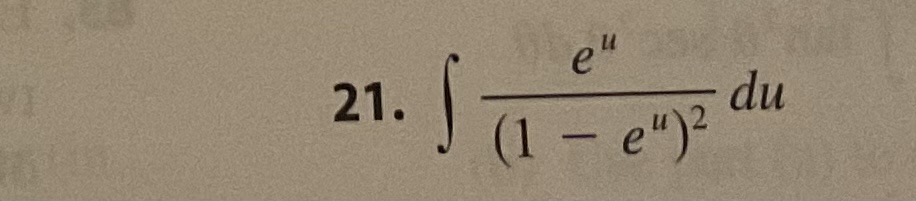 Solved ∫﻿﻿eu(1-eu)2du | Chegg.com