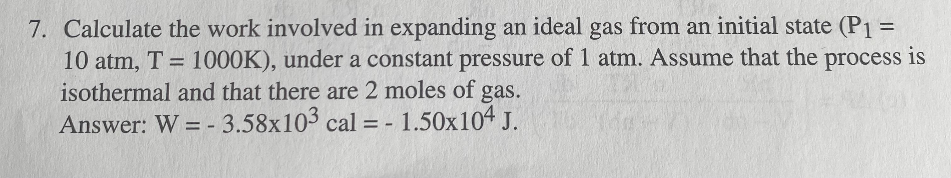 Solved Calculate the work involved in expanding an ideal gas | Chegg.com