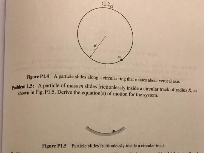 Solved cb Figure P1.4 A particle slides along a circular | Chegg.com