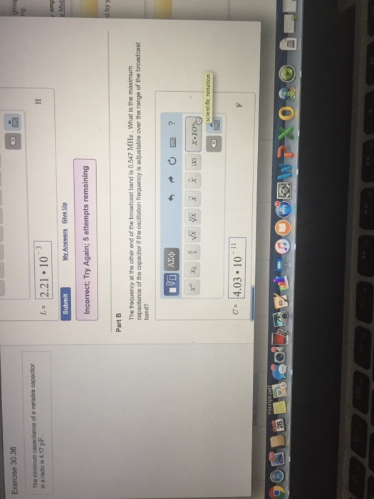 Solved Exercise 30.36 The minimum capacitance of a variable | Chegg.com