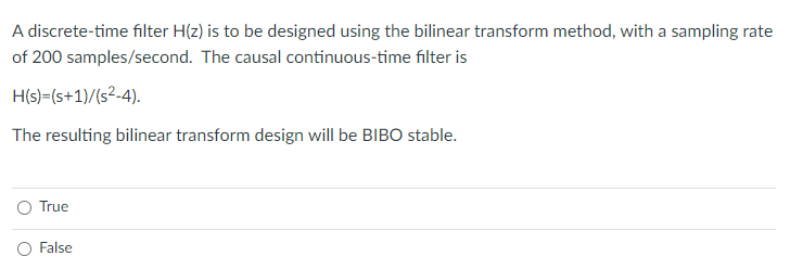 Solved A discrete-time filter H(z) is to be designed using | Chegg.com