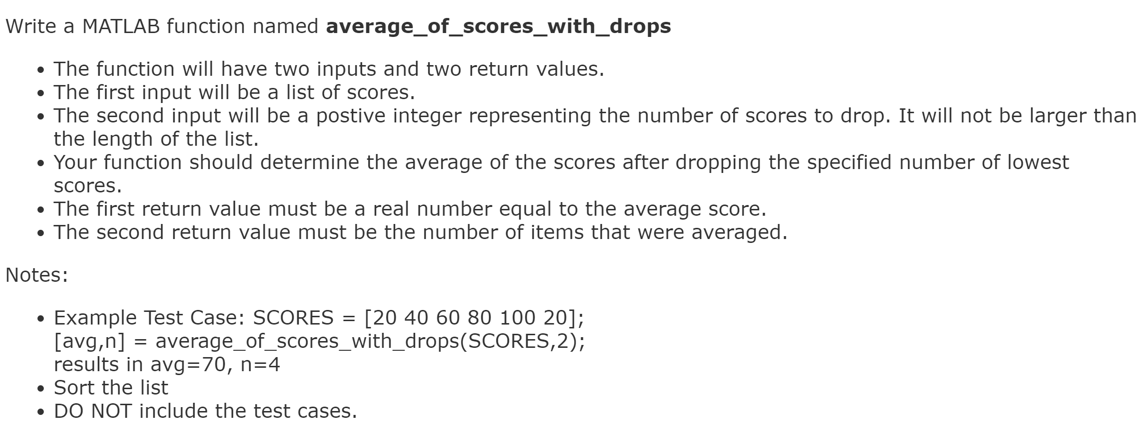 Solved Write a MATLAB function named | Chegg.com
