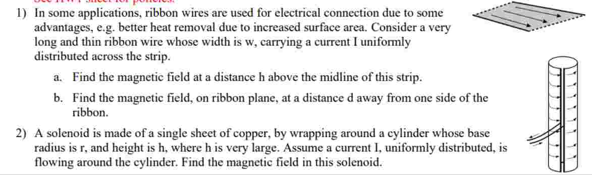 Solved In some applications, ribbon wires are used for | Chegg.com