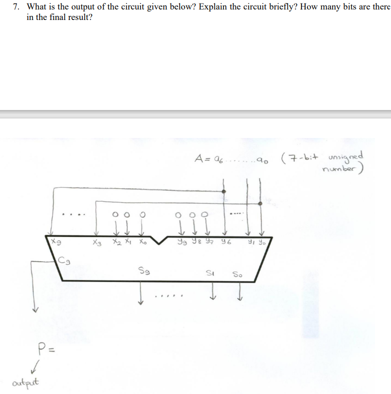 Solved 7. What is the output of the circuit given below? | Chegg.com