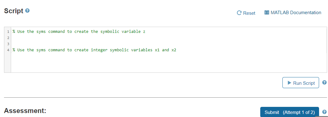 Solved Creating Symbolic Variables O Solutions Submitted