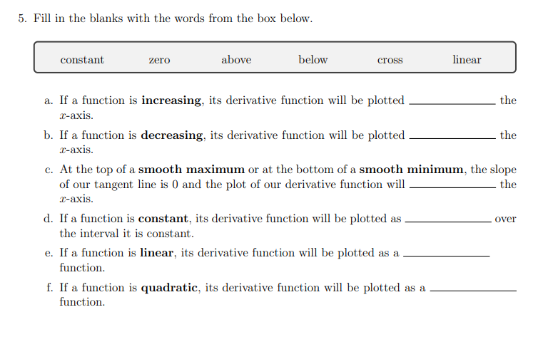 Solved 5. Fill in the blanks with the words from the box | Chegg.com