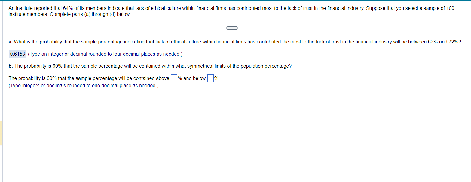 Solved institute members. Complete parts (a) through (d) | Chegg.com
