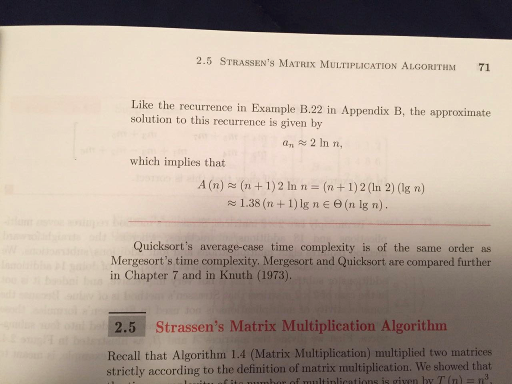 2.5 STRASSEN's MATRIX MULTIPLICATION ALGORITHM 71 | Chegg.com