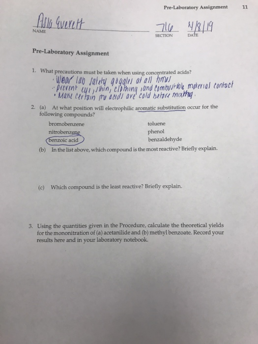 Solved Pre-Laboratory Assignment 11 NAME DA Pre-Laboratory | Chegg.com