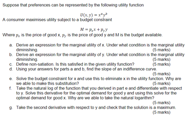 Solved Suppose that preferences can be represented by the | Chegg.com Solved Suppose that preferences can be represented by the | Chegg.com