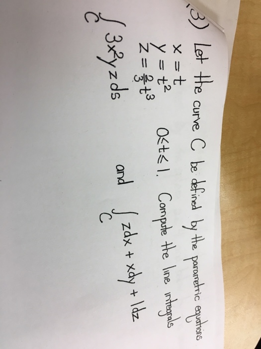 Solved Let the curve C be defined by the parametric | Chegg.com