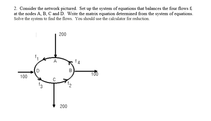 Solved 2. Consider the network pictured. Set up the system | Chegg.com