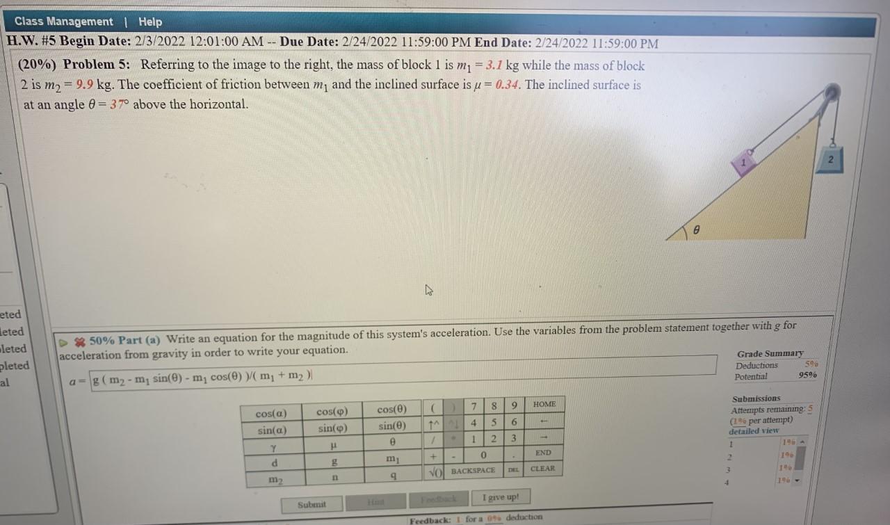 Solved Class Management | Help H.W. #5 Begin Date: 2/3/2022 | Chegg.com