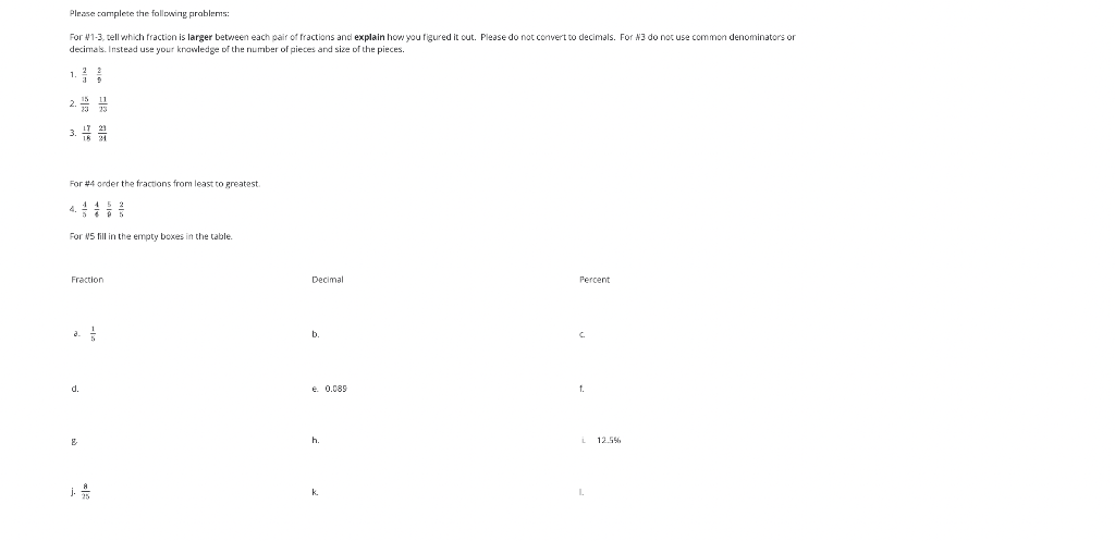 Solved Please complete the following problems: For 1-3, tell | Chegg.com