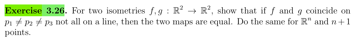 Solved For two isometries f,g:R2→R2, ﻿show that if f ﻿and g | Chegg.com