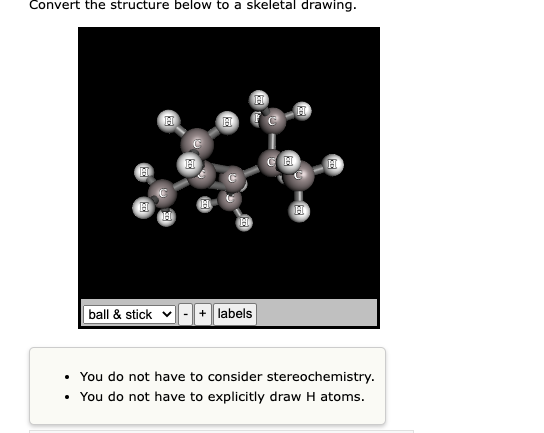 Solved Convert the structure below to a skeletal drawing. | Chegg.com