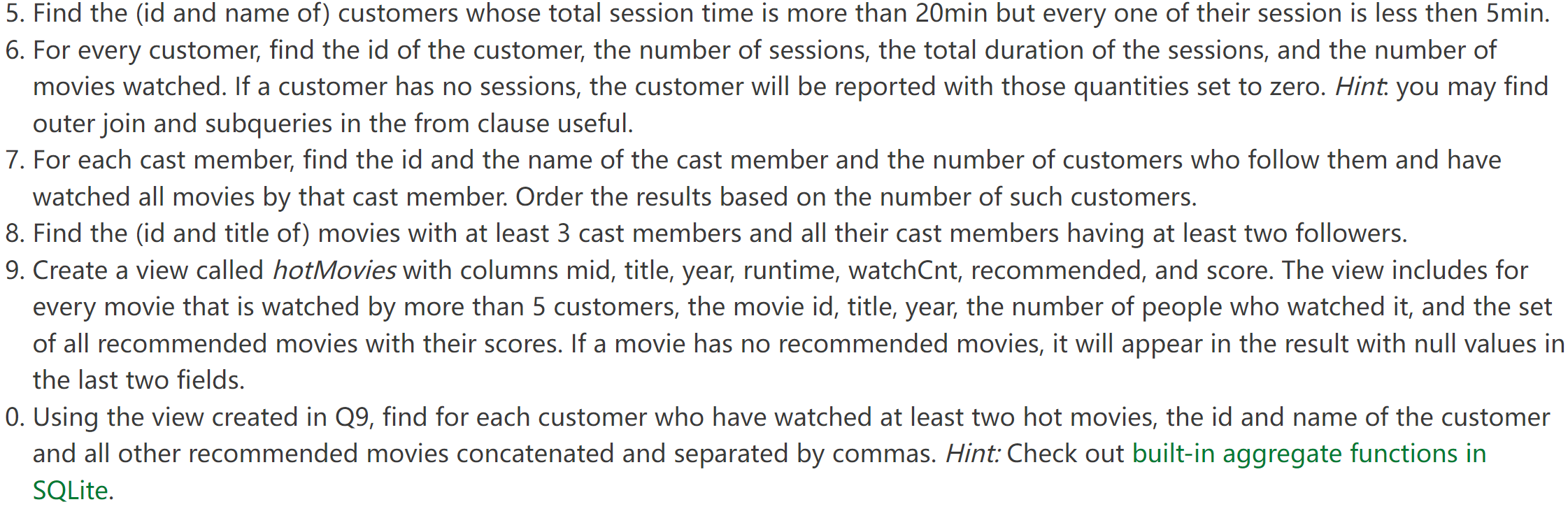 Solved Write down the following queries in SQL and run them | Chegg.com