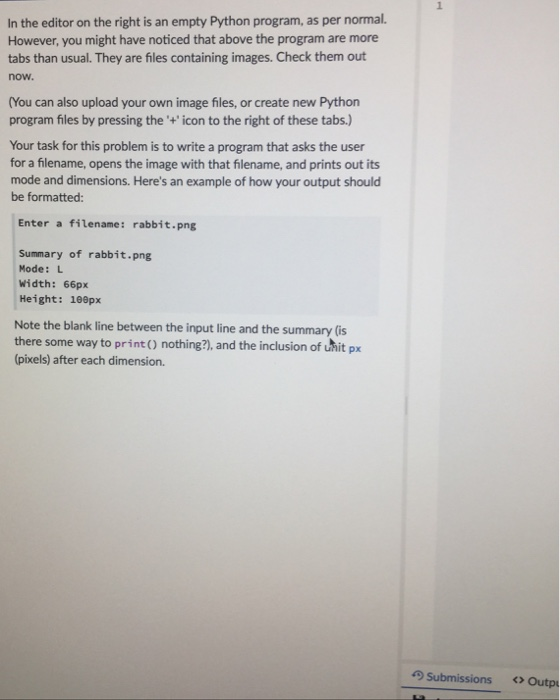 Solved In the editor on the right is an empty Python | Chegg.com