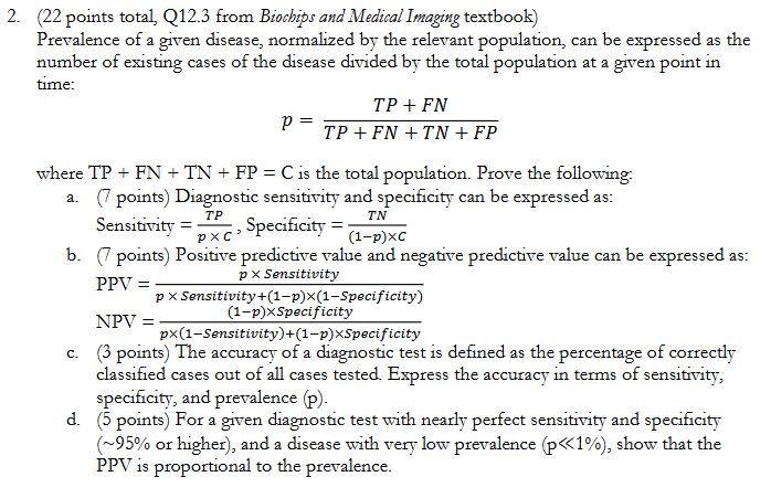 Solved 2. (22 points total, Q12.3 from Biochips and Medical | Chegg.com
