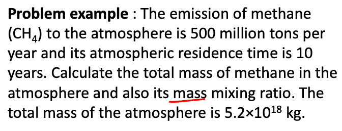 Solved Problem example : The emission of methane (CH2) to | Chegg.com
