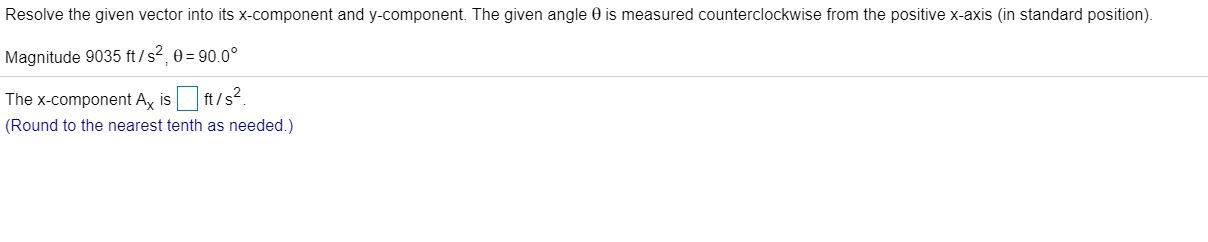 Solved Resolve the given vector into its x-component and | Chegg.com