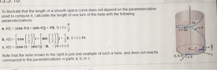 Solved To illustrate that the length of a smooth space curve | Chegg.com