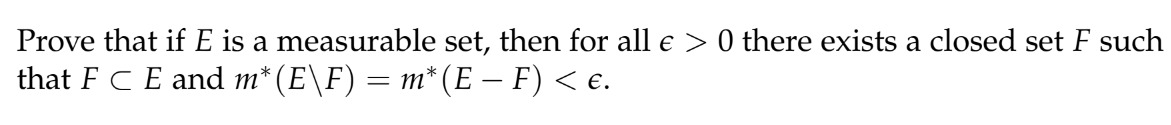 Solved Prove That If E Is A Measurable Set Then For All