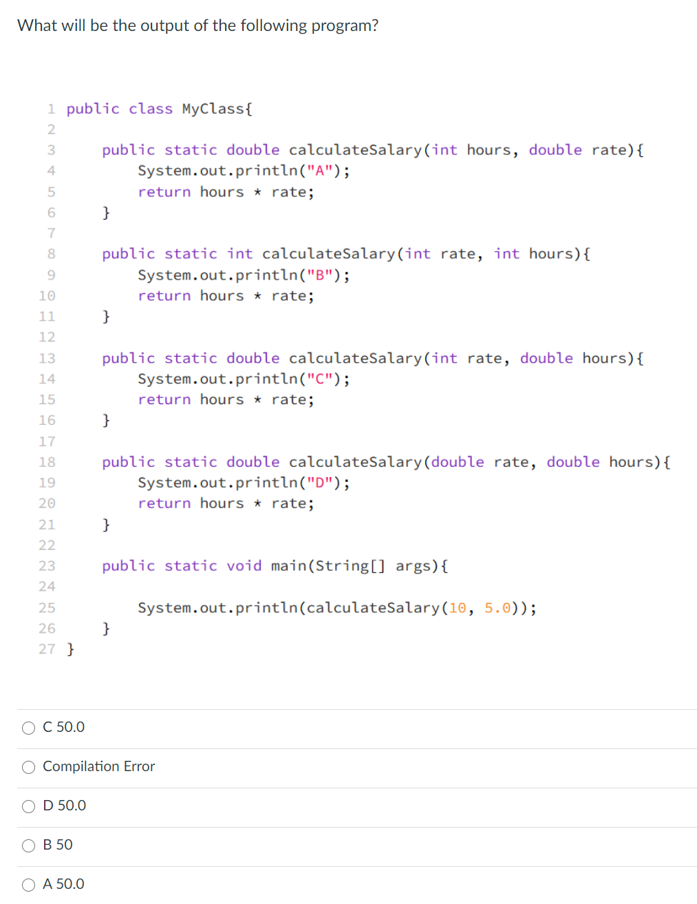 Solved What will be the output of the following program? i | Chegg.com