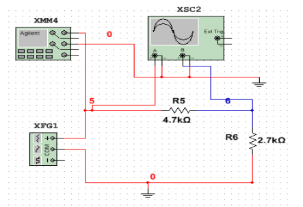 Solved XSC1 Estre R1 2 4.7k V1 4V R2 32.70 0 XSC2 XMM4 | Chegg.com