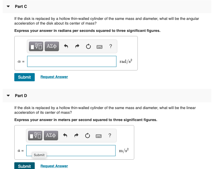 Solved Review Constants A thin, light string is wrapped | Chegg.com