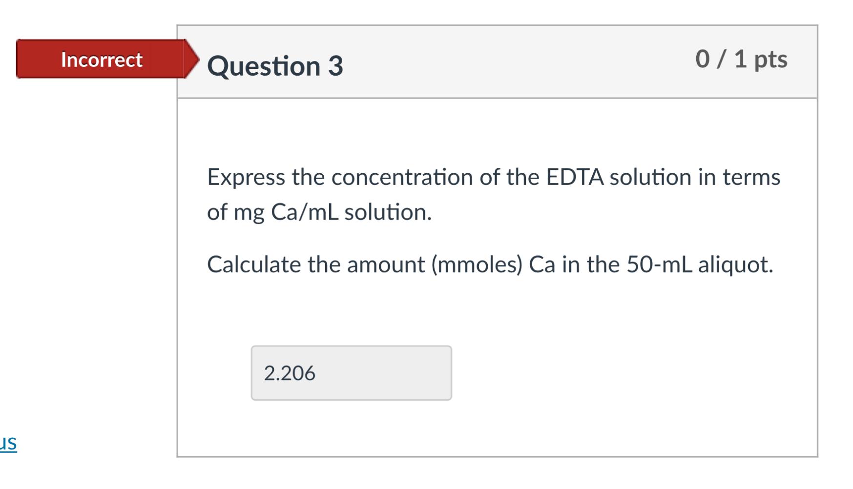Solved Express the concentration of the EDTA solution in | Chegg.com