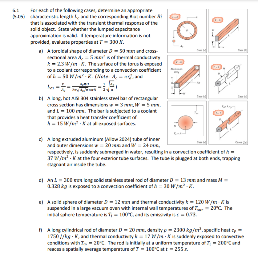 Solved T. TA Case ) Case ) 6.1 For each of the following | Chegg.com