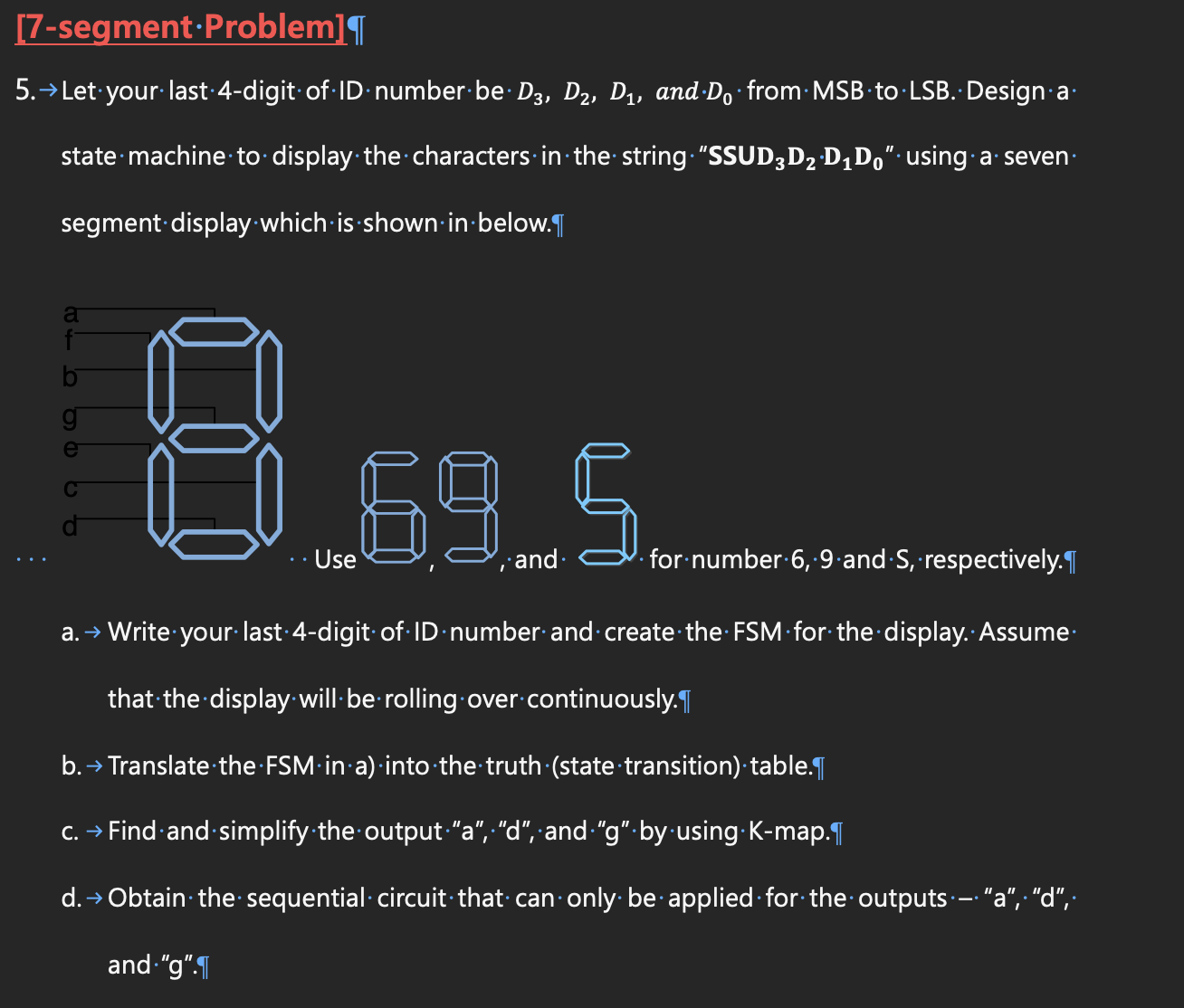 Solved 4 digit ID i want it solved with is 1941. so it would | Chegg.com