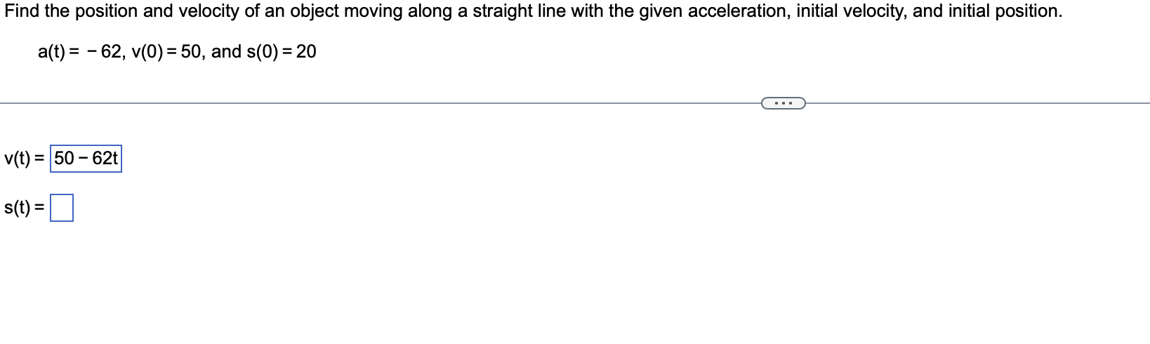 Solved Find the position and velocity of an object moving | Chegg.com