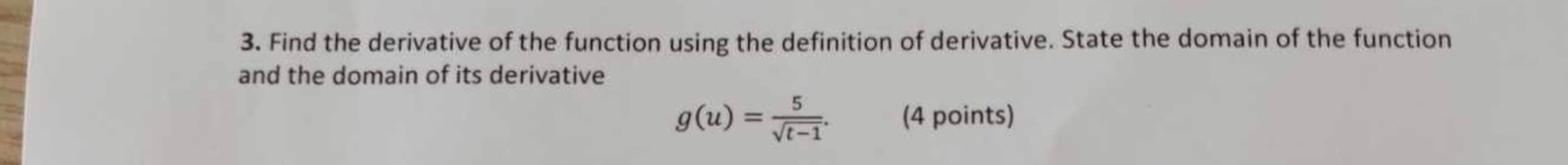 Solved Find the derivative of the function using the | Chegg.com
