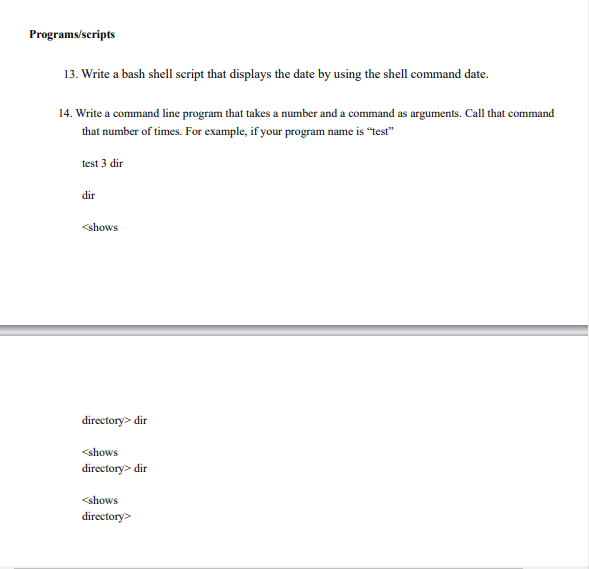Solved Programs scripts 13 Write A Bash Shell Script Tha