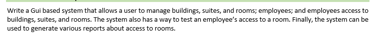 Solved Write a Gui based system that allows a user to manage | Chegg.com