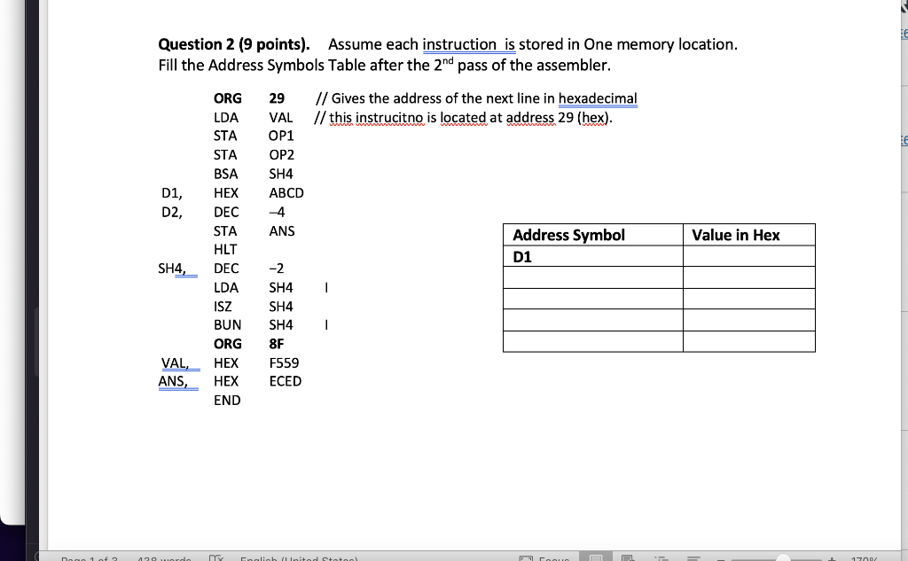 Solved Question 2 (9 points). Assume each instruction is | Chegg.com