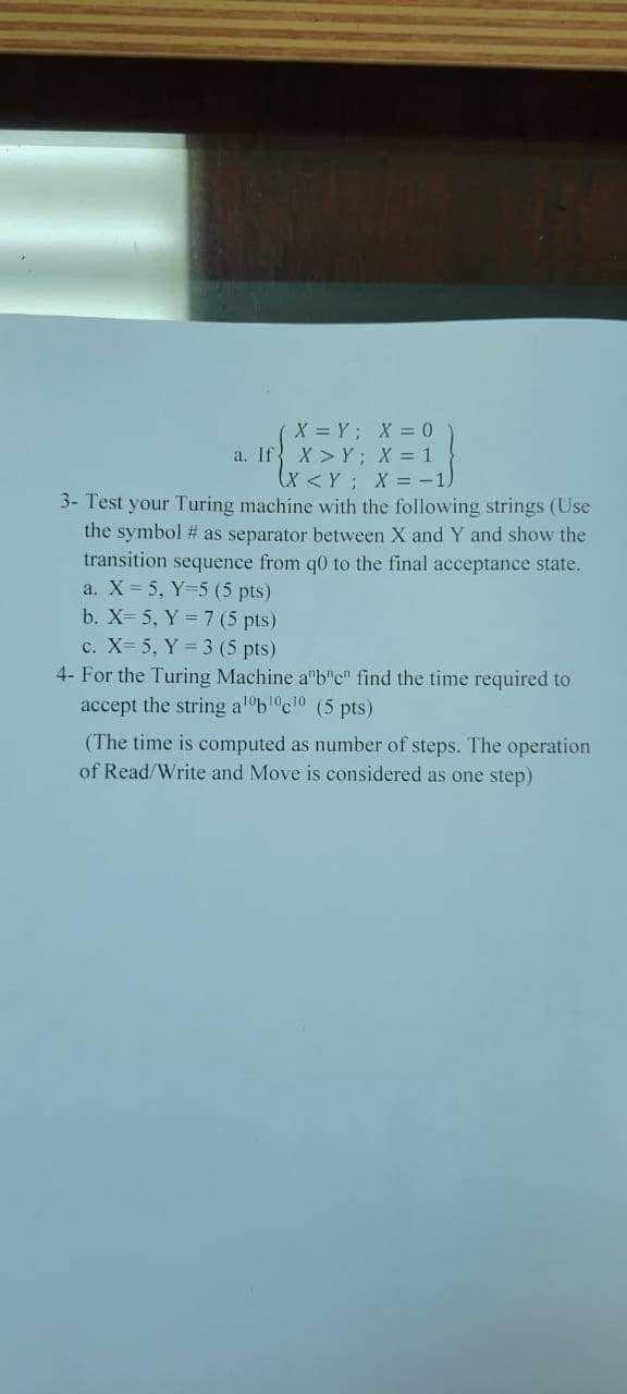 Solved Question 3: Turing Machines (40 pts) 1- Explain why | Chegg.com